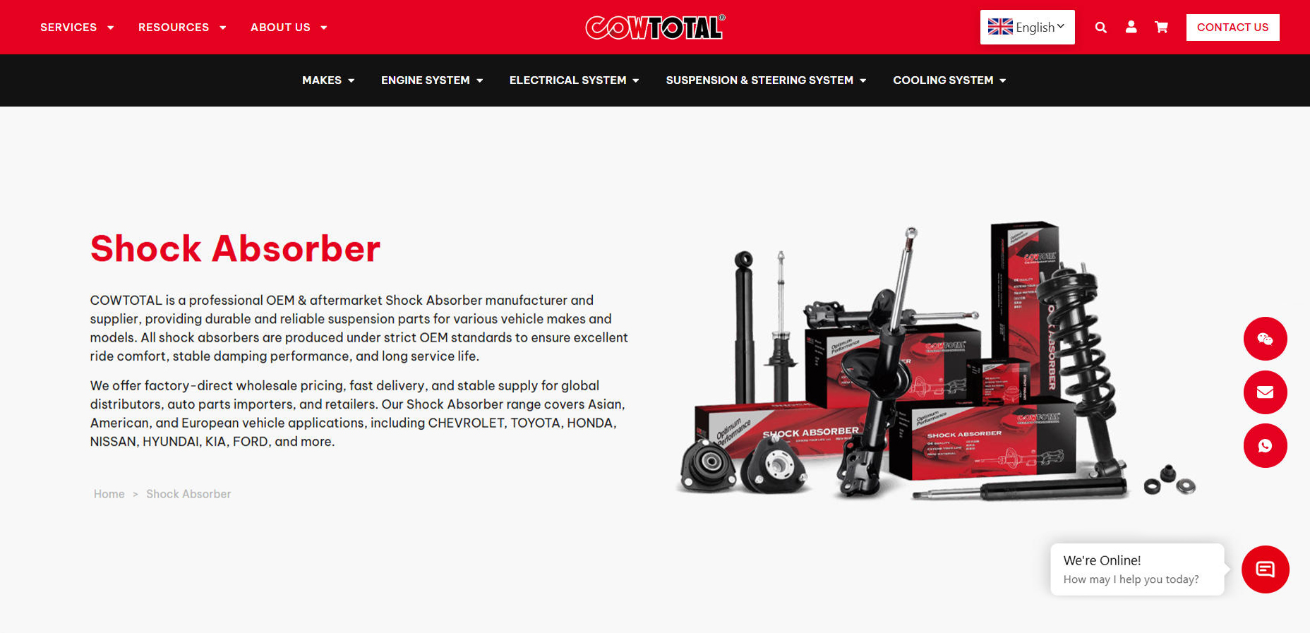 COWTOTAL Shock Absorber Series Now Available Online